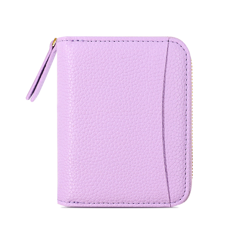 wholesale custom short zipper card holder for women